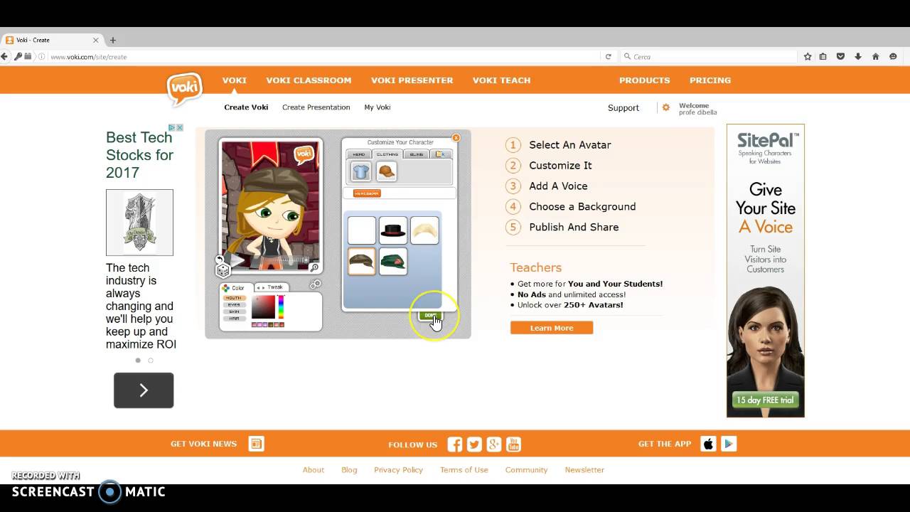 Voki - Tutorial in italiano - YouTube