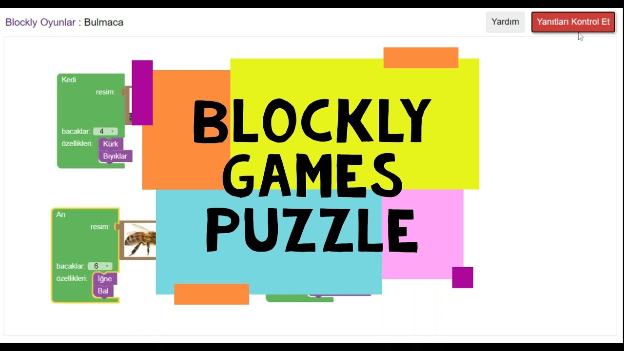 Blockly Oyunlar Bulmaca Oyunu - Blockly Games Puzzle 1, 2, 3, 4, 5, 6, 7, 8, 9, 10 Level Answers ...