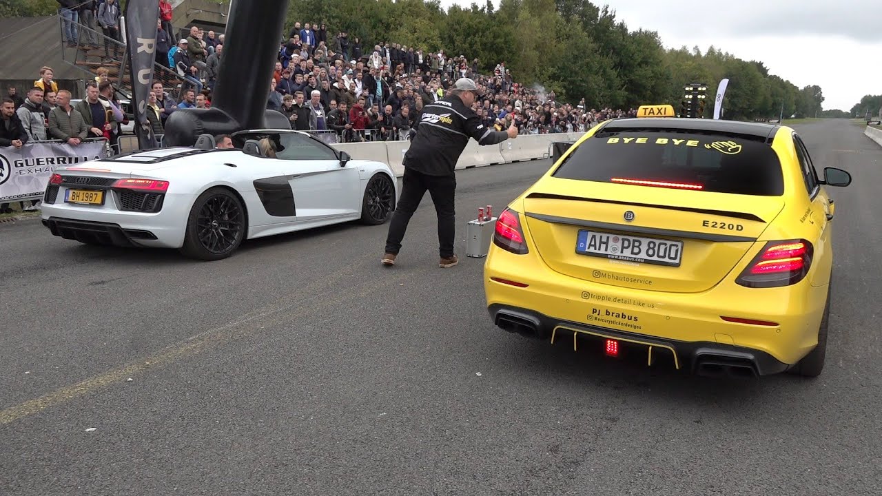 Audi R8 V10 Spyder vs BRABUS 800 Mercedes-AMG E63 S 4Matic+ - YouTube