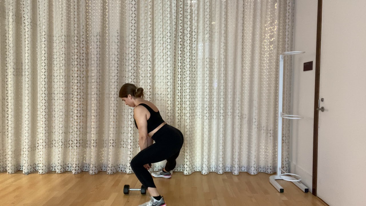 Side-to-Side Squat with Dumbbell Progressions - Side View - YouTube