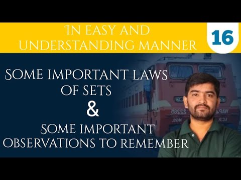 Laws of sets and some important observations to remember//10th AP&TS ...