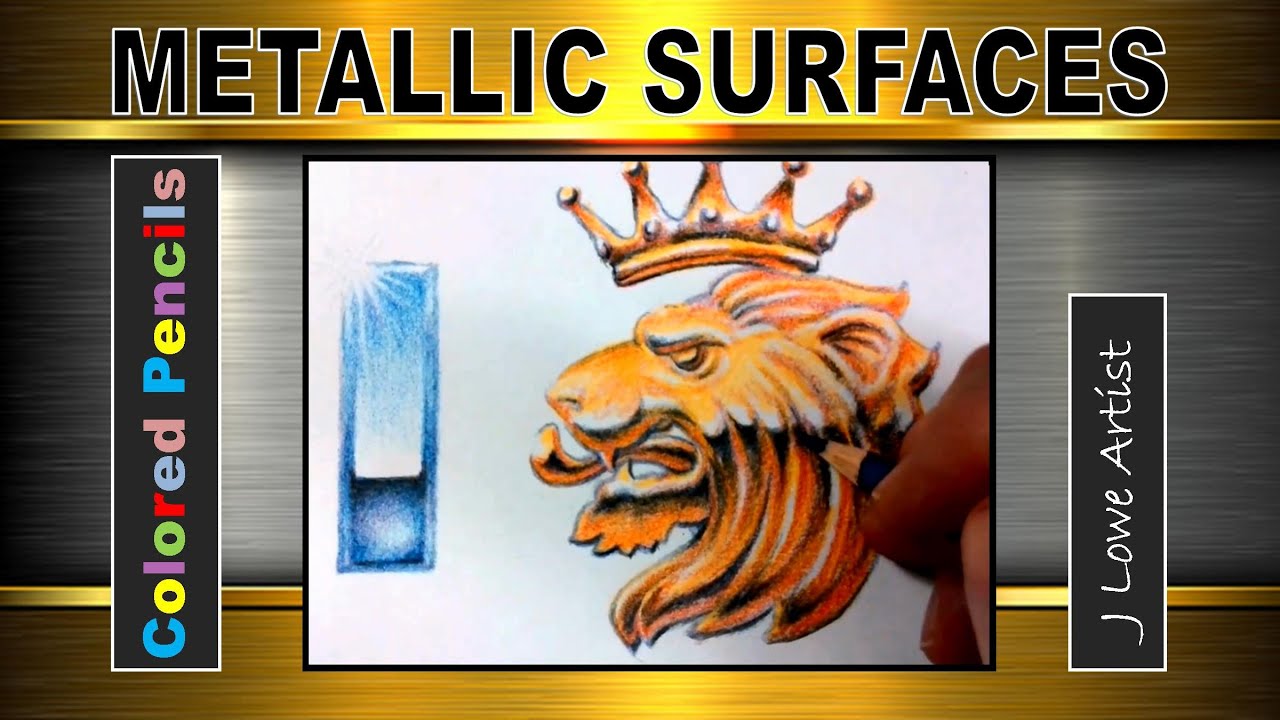 HOW TO DRAW METALLIC SURFACES for Beginners Step by Step - YouTube