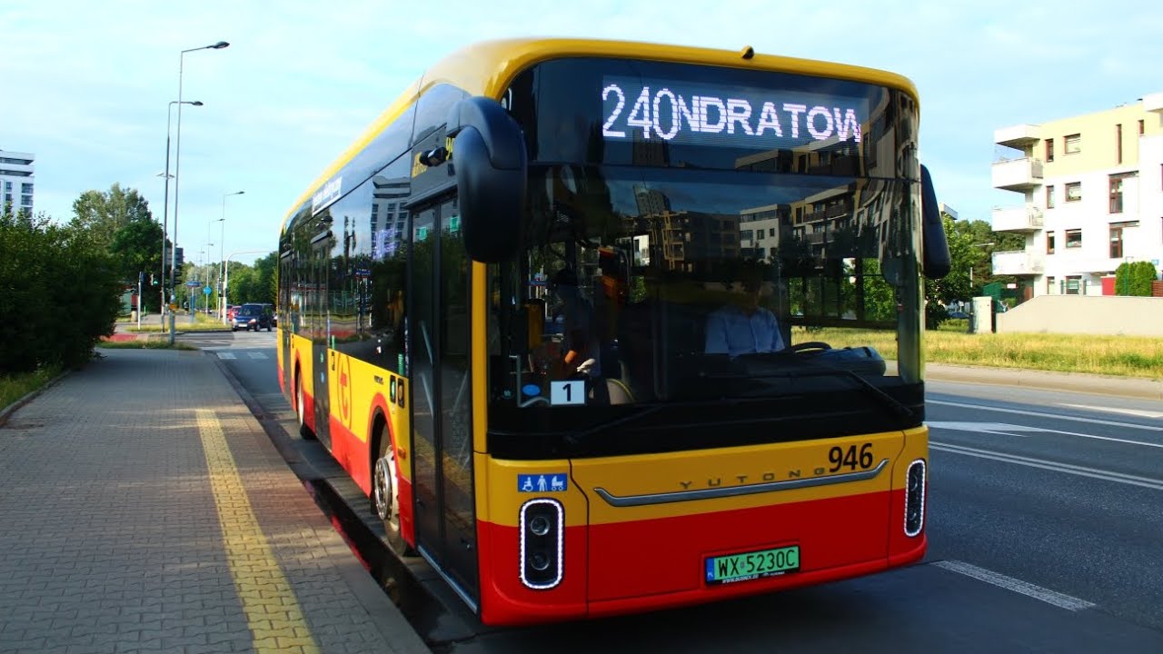 YUTONG U12 #946 MZA Warszawa linia 240 - YouTube