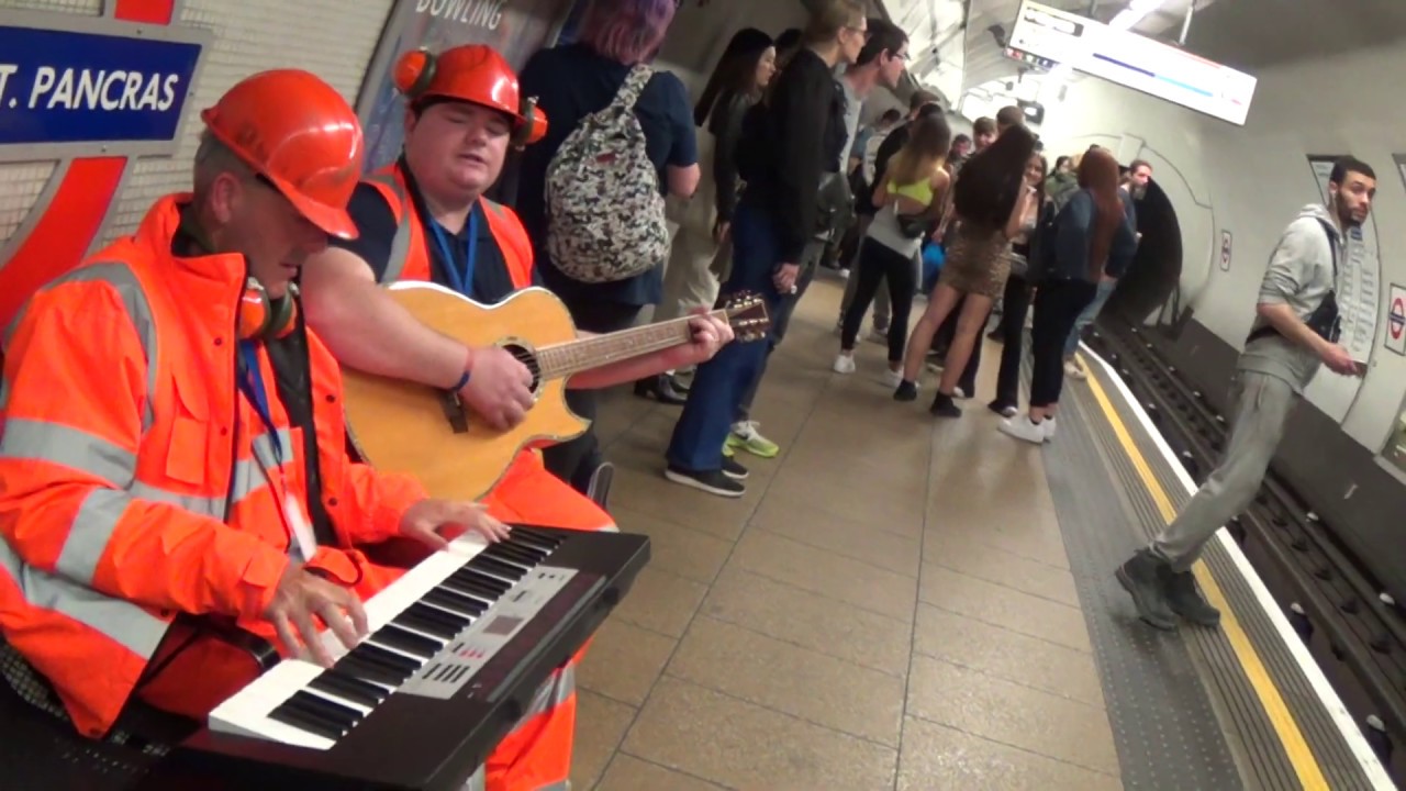 Two Builders Stage A Pop Up Rock Concert - YouTube