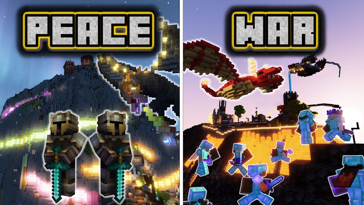 300 Players form Civilizations and Armies in Minecraft - YouTube