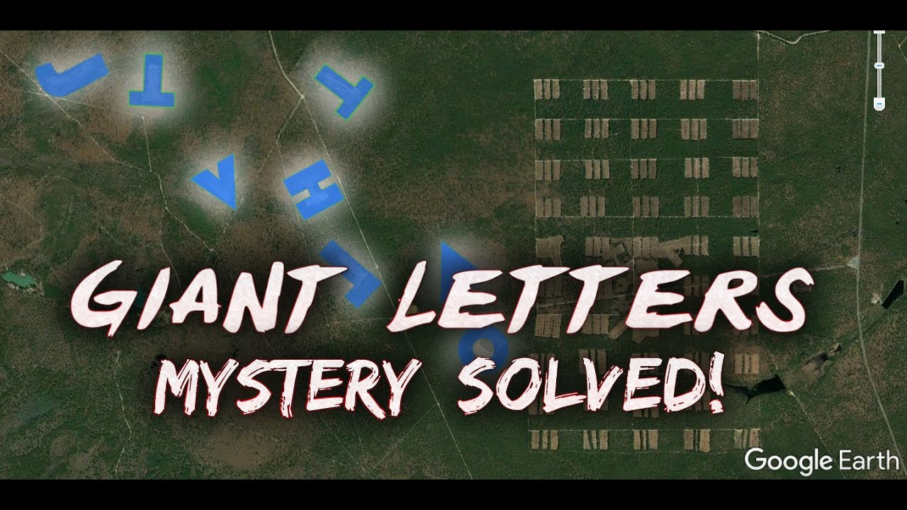 Google Earth Find! GIANT Letters Carved in Pine Barrens MYSTERY SOLVED ...