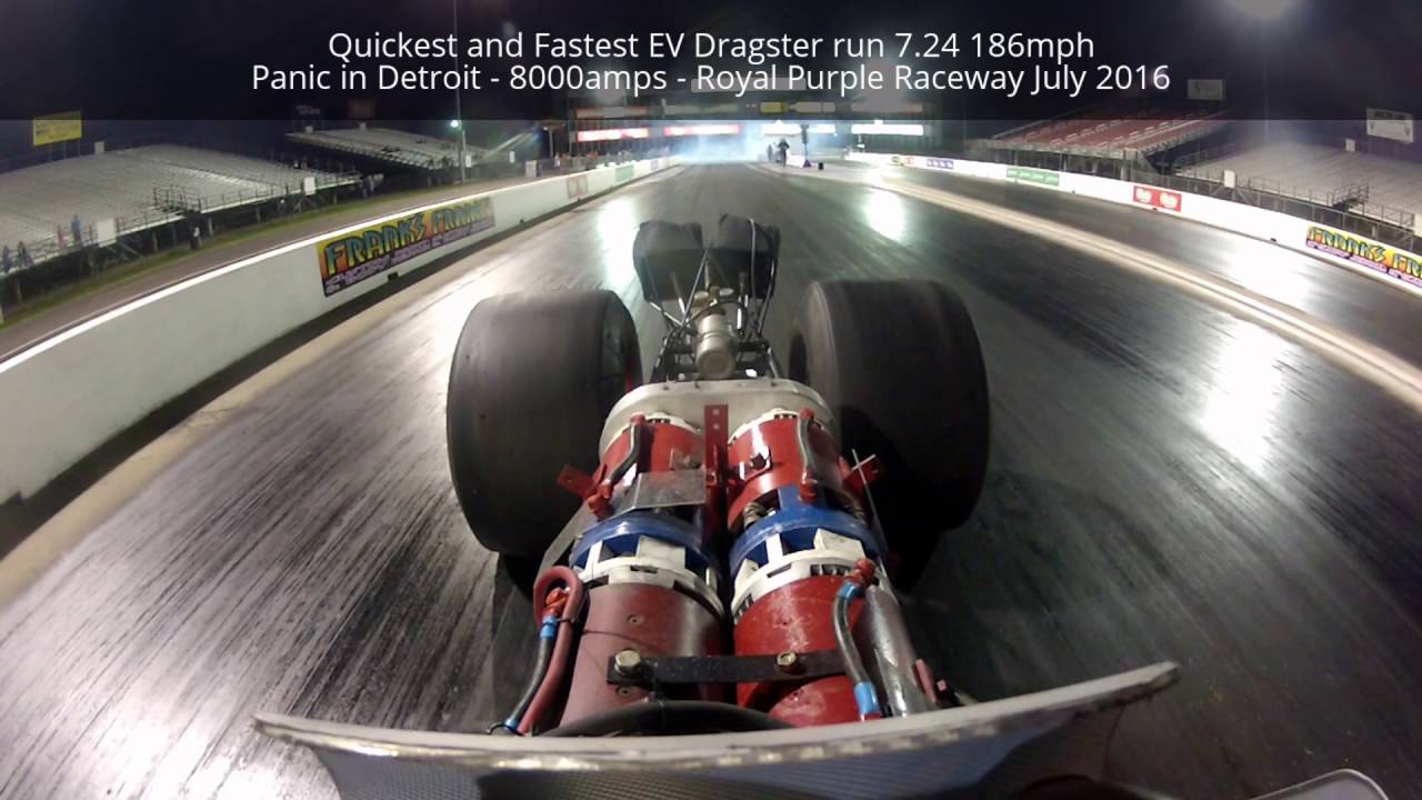 Quickest and Fastest EV Dragster 7.24 186mph - YouTube