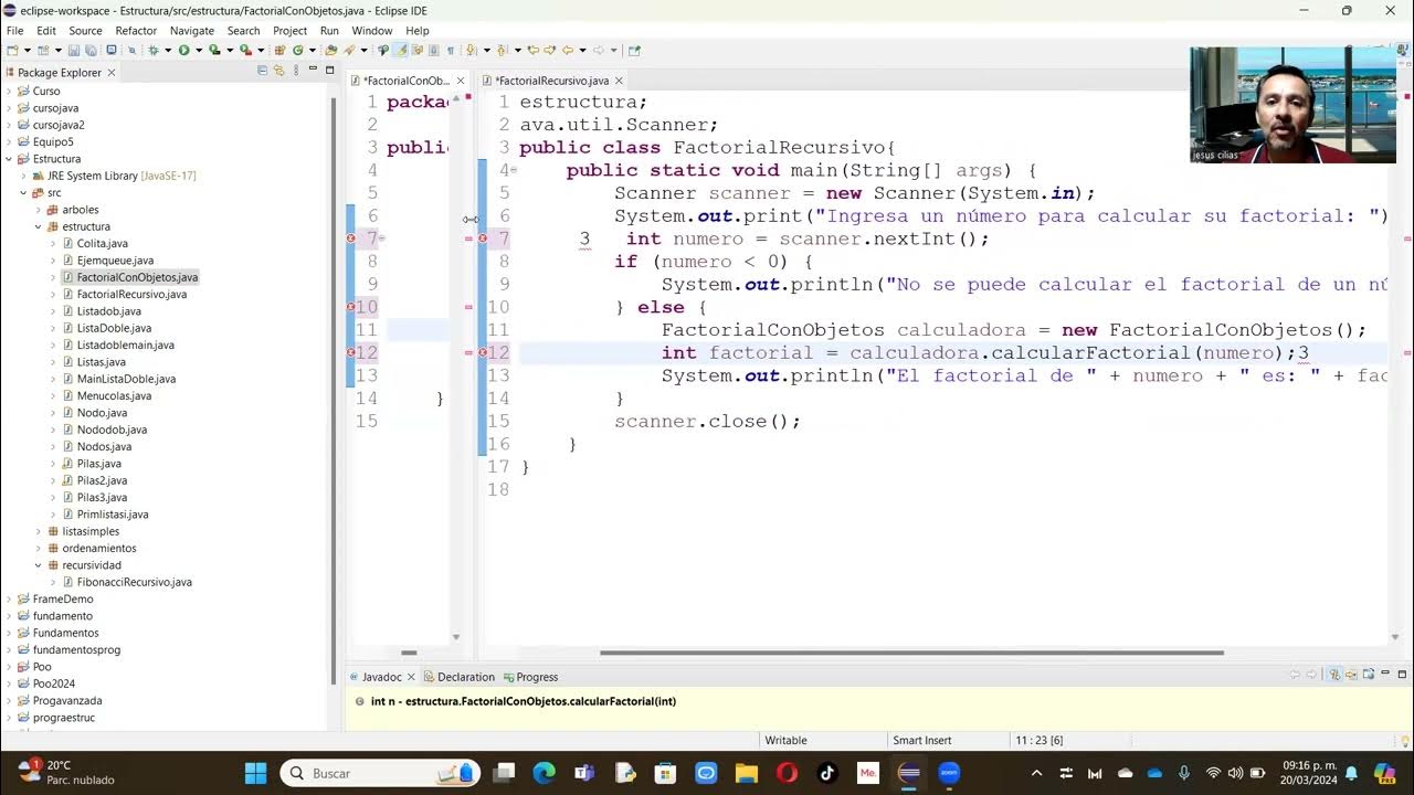 Recursividad en java paso a paso - YouTube