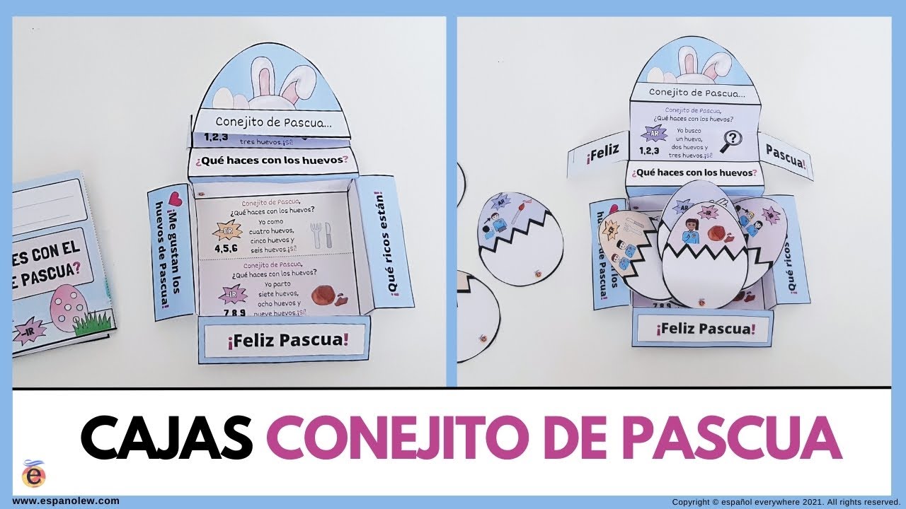 🌺Poema y juegos CONEJITO DE PASCUA🌺Actividades para Pascua con niños ...