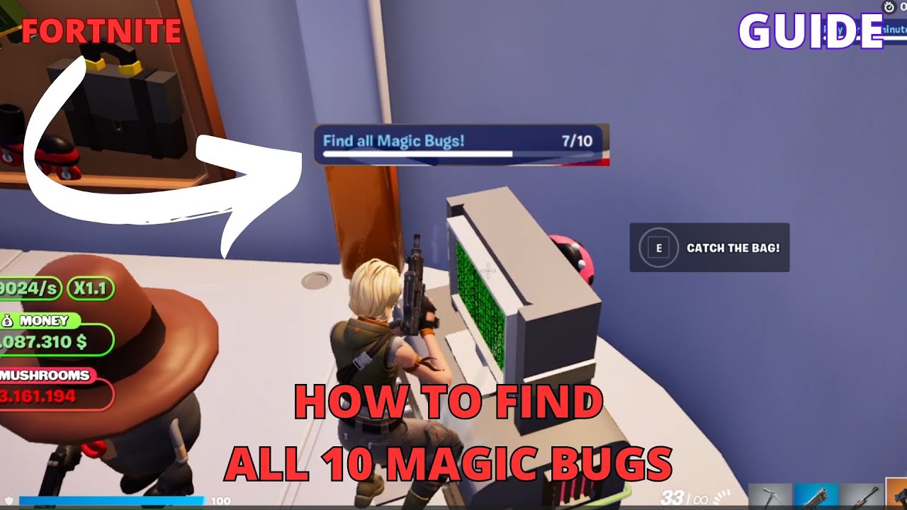 HOW TO COMPLETE ALL 10 MAGIC BUGS / All 10 magics bug location on ...