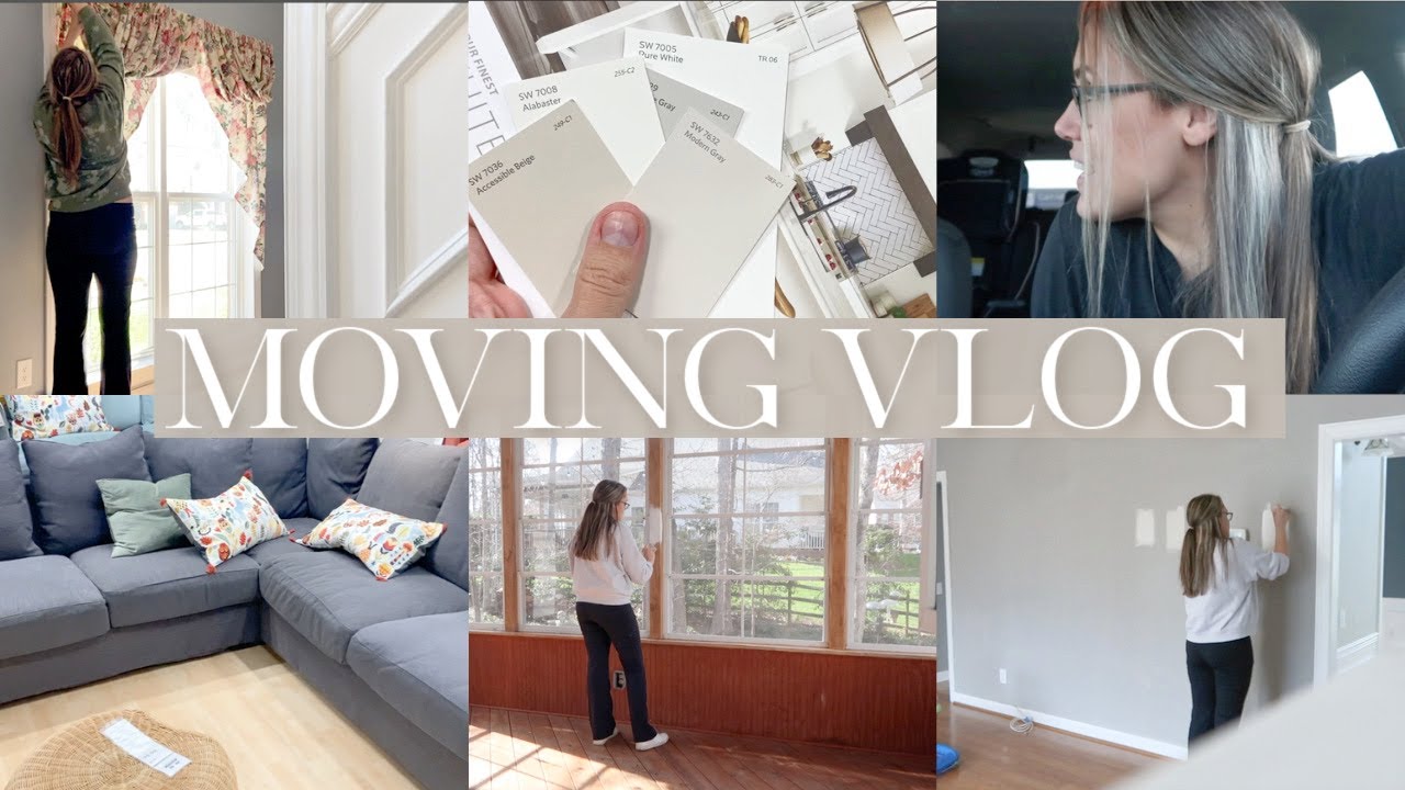MOVING VLOG! Getting ready for moving day, painting, sneak peak of the ...