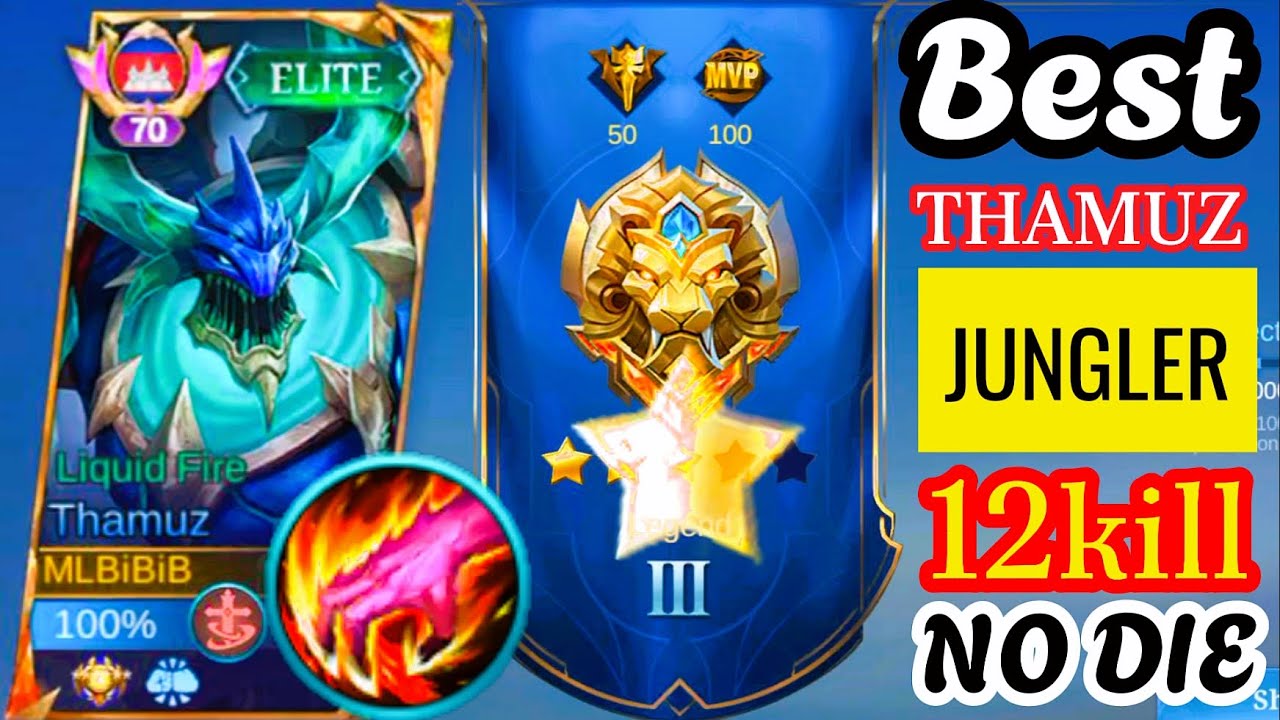BEST MOMENTS THAMUZ JUNGLER 12KILL NO DIA 🇮🇩 ️ | THAMUZ FULL GAMEPLAY ...