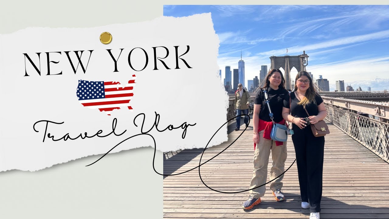 NEW YORK TRAVEL VLOG PART 1 / USA TRAVEL TOUR / BROOKLYN BRIDGE / GRAND ...
