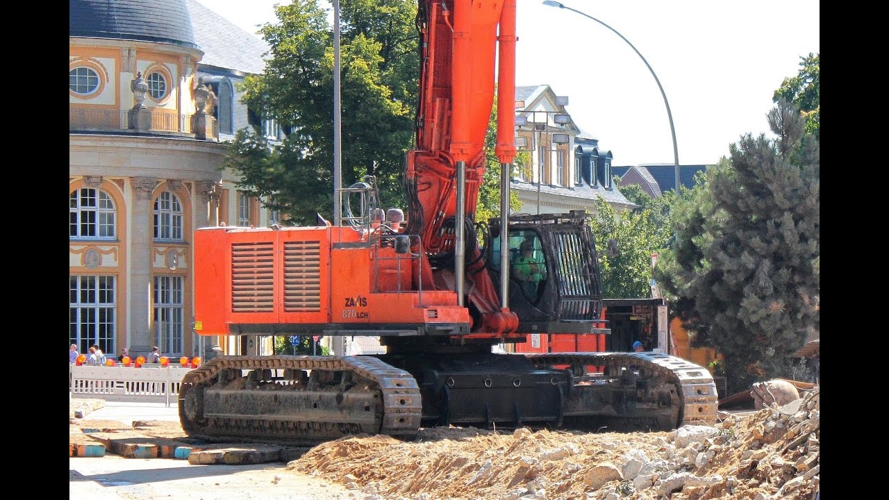 Satisfying big awesome giant excavator Hitachi Zaxis 870 XXL ...