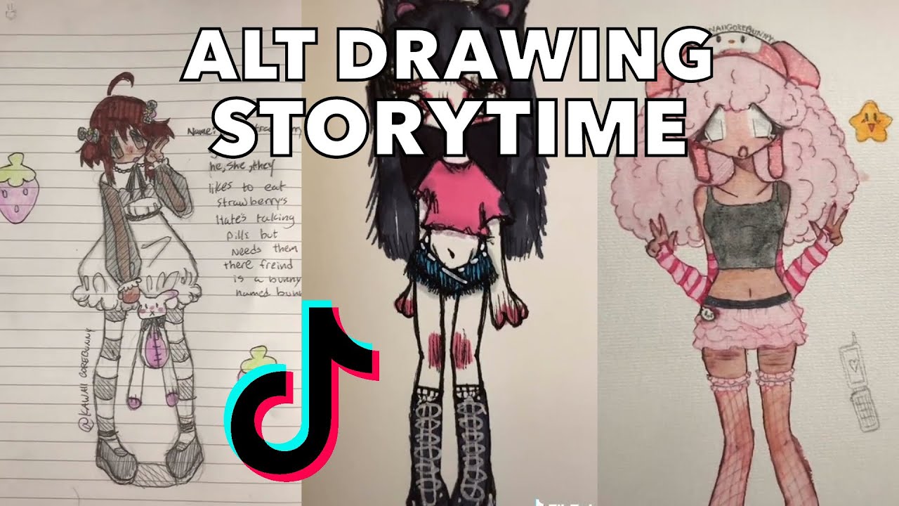 🤍🧷 ALT TIKTOK DRAWING STORYTIME | ALTERNATIVE TIK TOK COMPILATION ...
