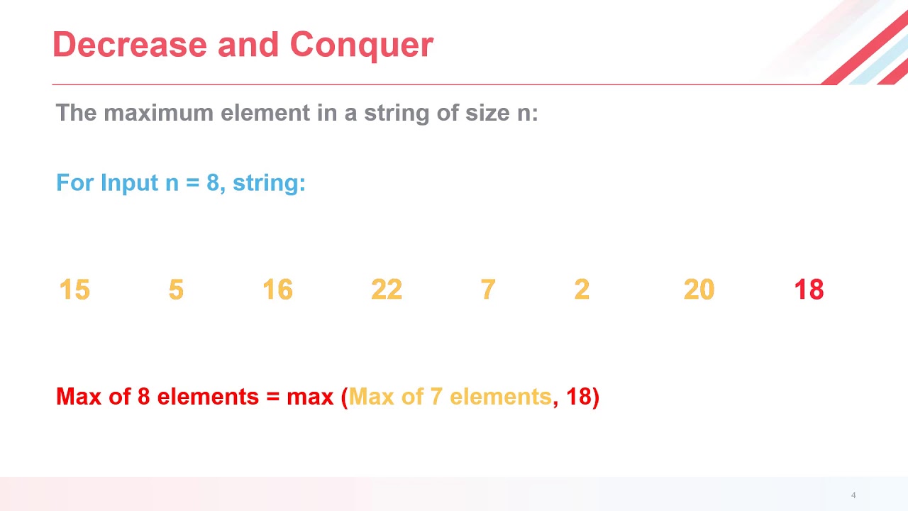 تصغير المسألة || Decrease and Conquer - YouTube