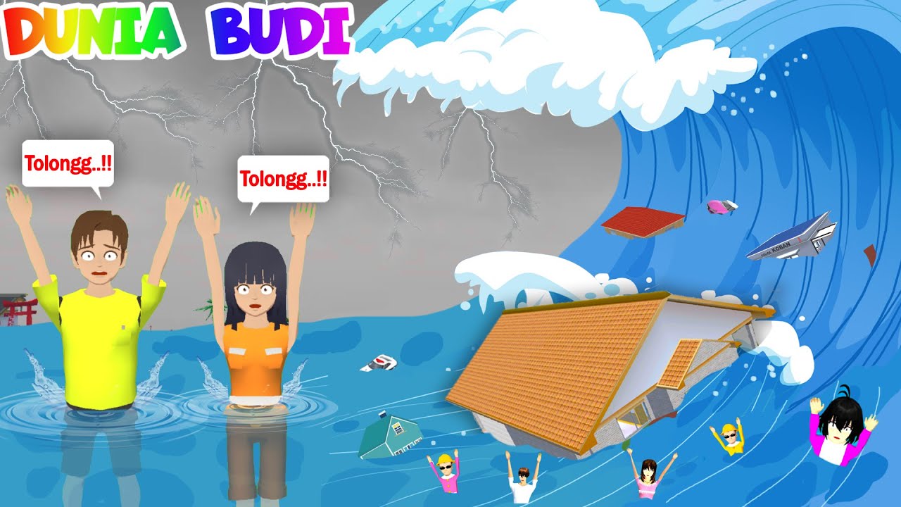 Yuta Mio Panik Rumah Hancur Kena Gelombang Tsunami | Baby Celine Hilang ...