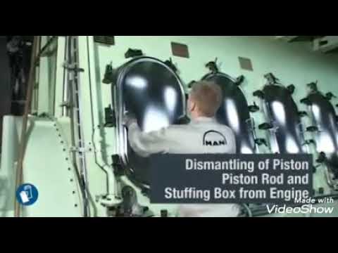 Marine 2stroke main engine piston removal procedure- MAN PRIME