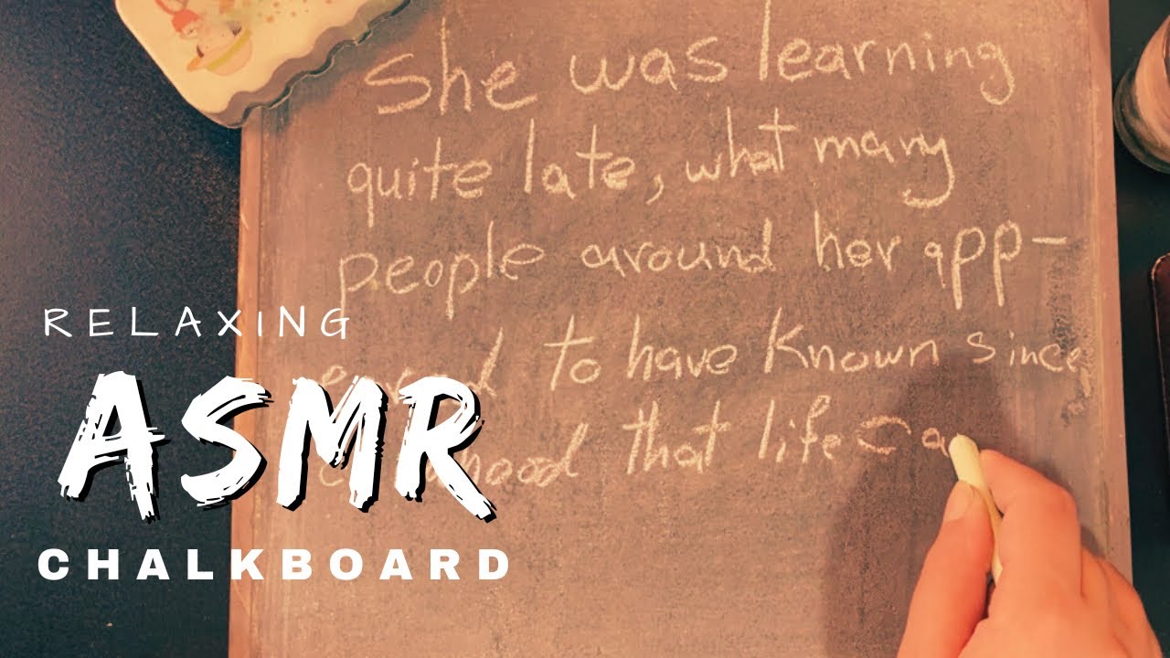 ASMR chalk on blackboard/satisfying no talking video/avoid stress/ASMR ...