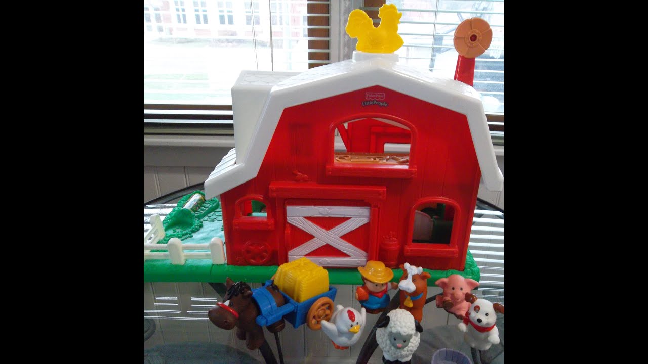 Fisher Price Little People Barn Farm SOUNDS Animals Farmer Folding ...