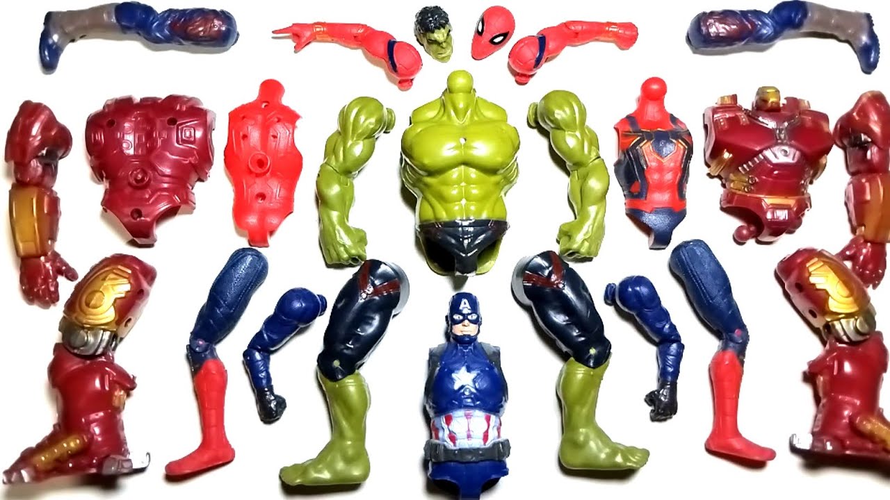 UNBOXING AVENGERS! Hulk Smash, Captain America, Spider-Man, Hulk Buster ...