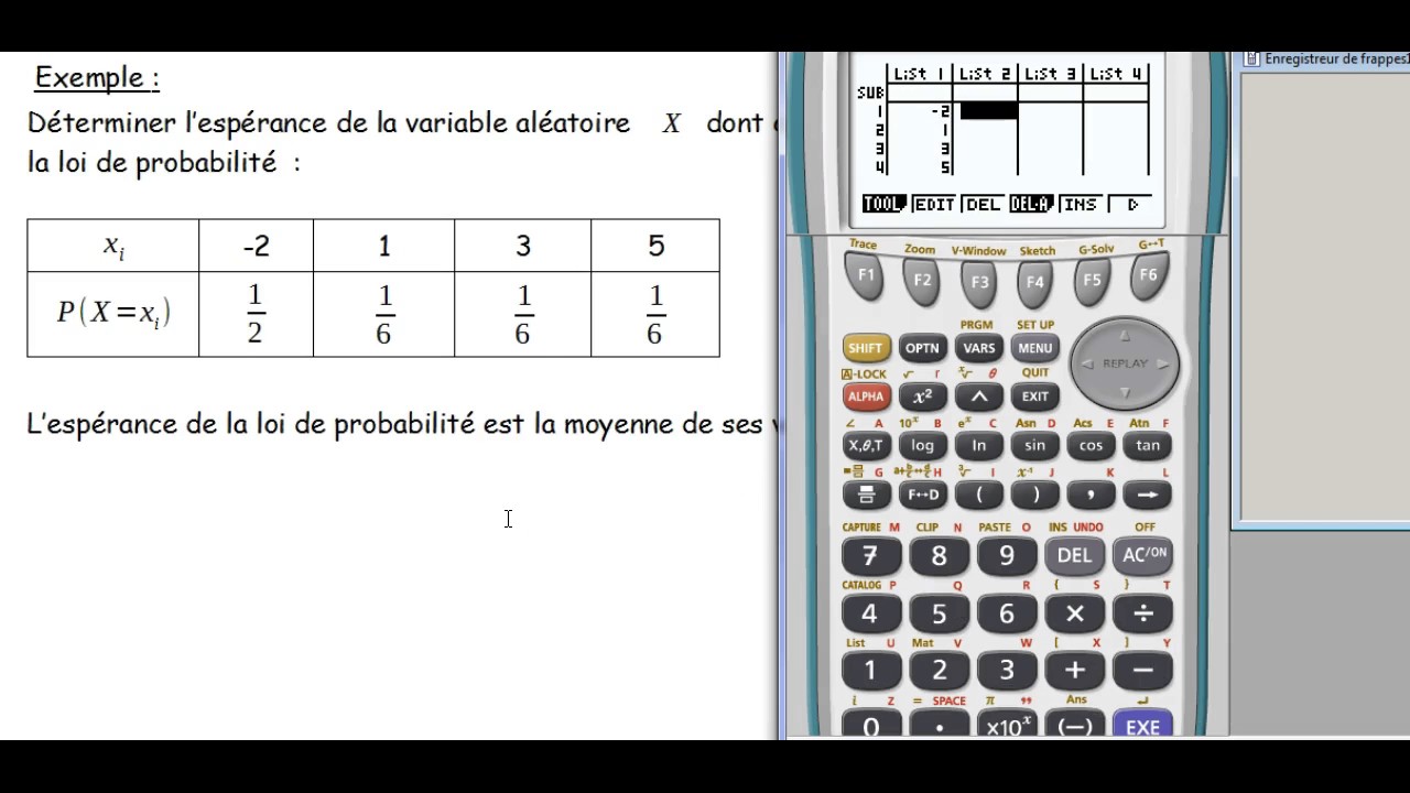 Probabilités : Calculer une Espérance à la calculatrice - YouTube