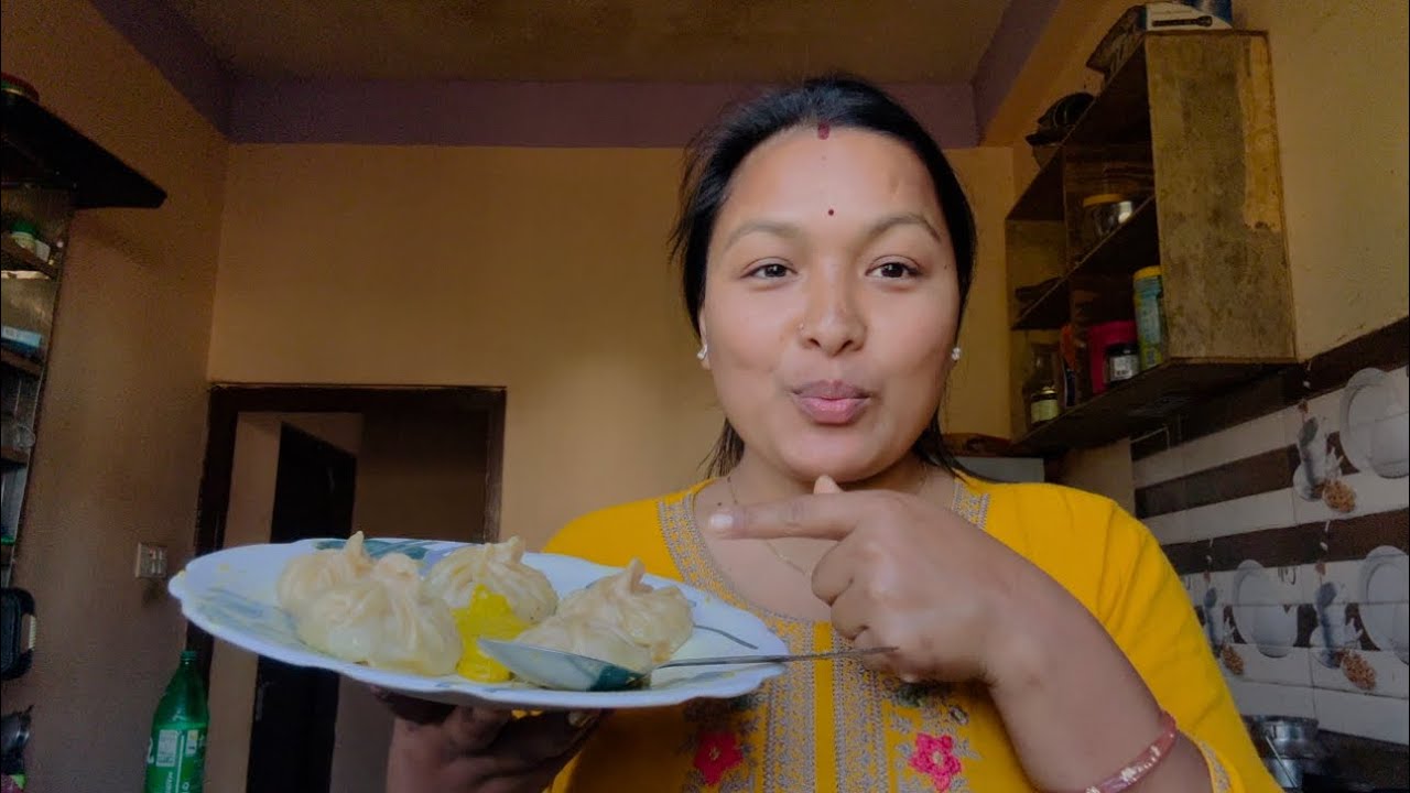 Gahuko Pitho Batw Healthy Big Momo 🥟🥟🙏 ️#vlog #keepsupporting #food ...