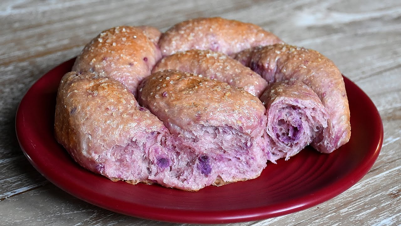 Purple Sweet Potato Soft Bread - Ube Bread - YouTube