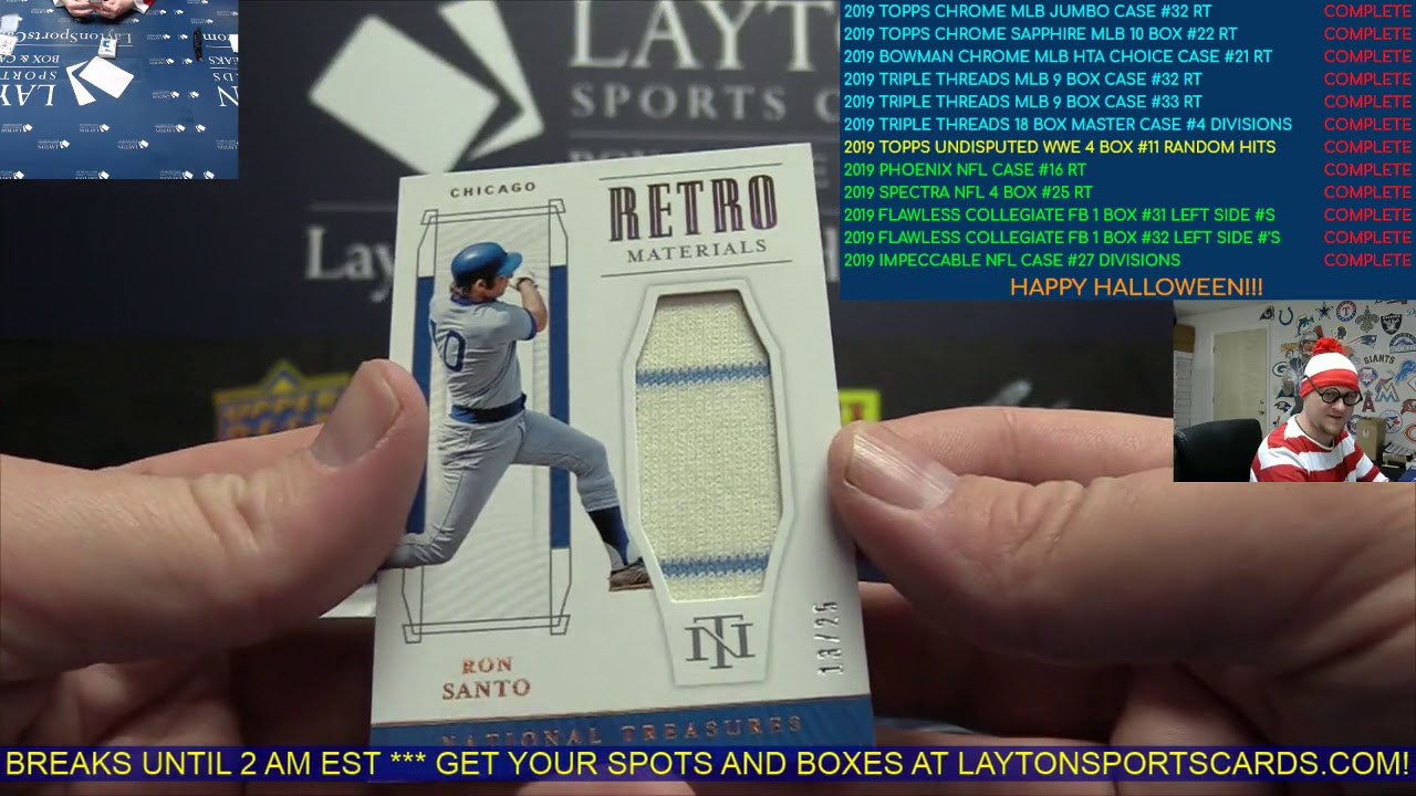 2019 Panini National Treasures MLB 1 Box Break for Sherry S - YouTube