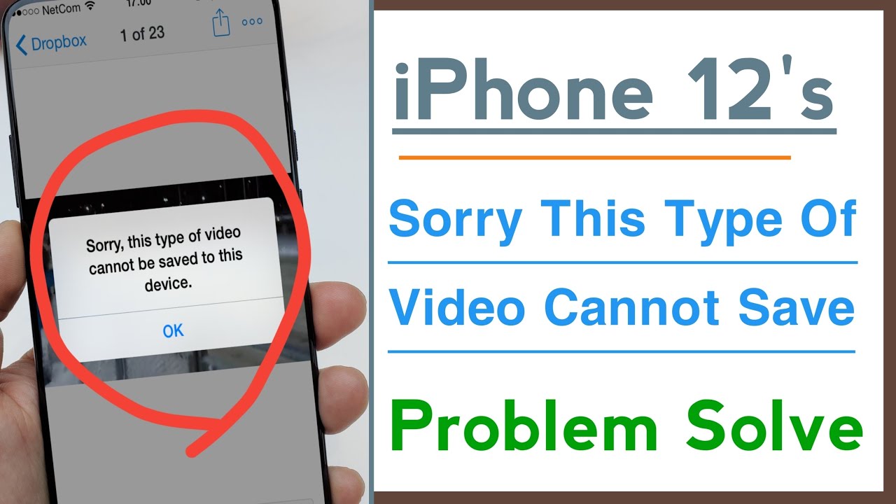 Sorry This Type Of Video Cannot Be Saved To This Device Problem Solve ...
