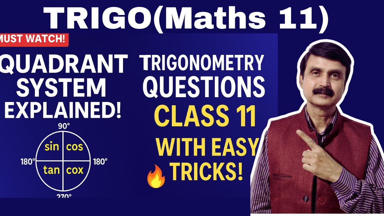 Questions Based on Quadrant System:Trigonometry Maths 11 By Maths Guru ...
