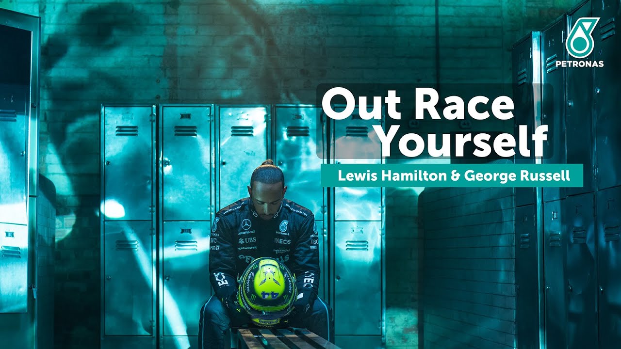 Out Race Yourself with Lewis Hamilton and George Russell - YouTube