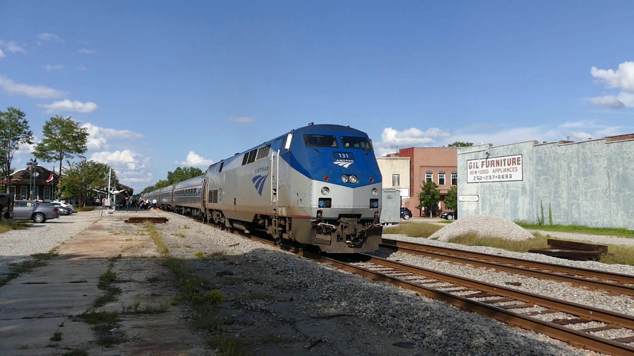 Awesome amtrak engineer on engine 131 - YouTube