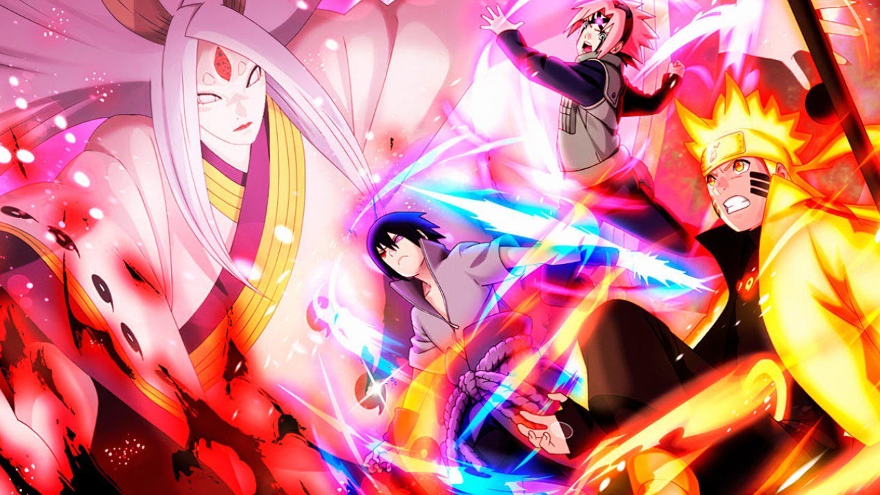 Naruto, Sasuke and Sakura (Team 7) vs Kaguya Full Fight English Sub ...