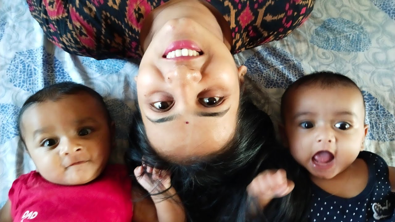 Twins baby|| Abhir or Mama subha subha haste huve 👶🤱🥰 #goodmorning # ...