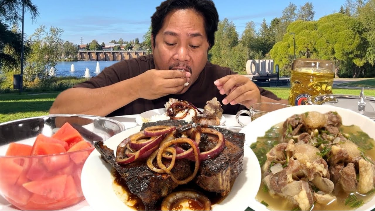 BULALO STYLE "OXTAIL"!!! GIANT PORK CHOP STEAK TAGALOG! Filipino Food ...