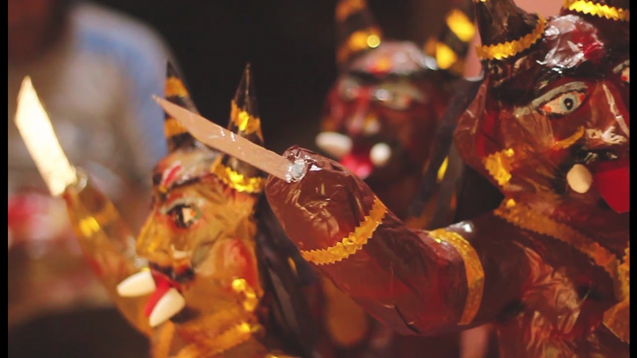 The tradition of making narkasur - YouTube