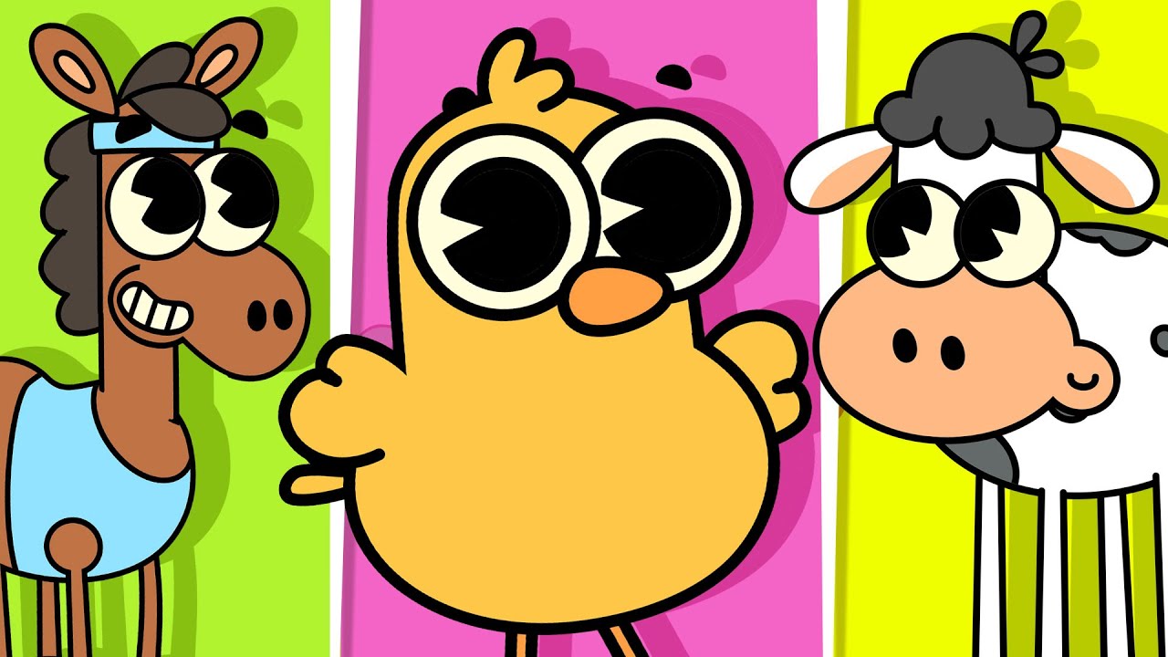 Farm Animal Sounds Song + More Kids Nursery Rhymes | HooplaKidz ...