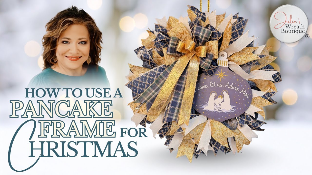 Easy Christmas Pancake Wreath Tutorial for Beginners | DIY Ribbon & Bow ...