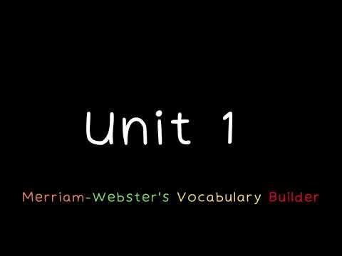 Merriam-Webster's Vocabulary Builder audiobook # Unit 1 - YouTube