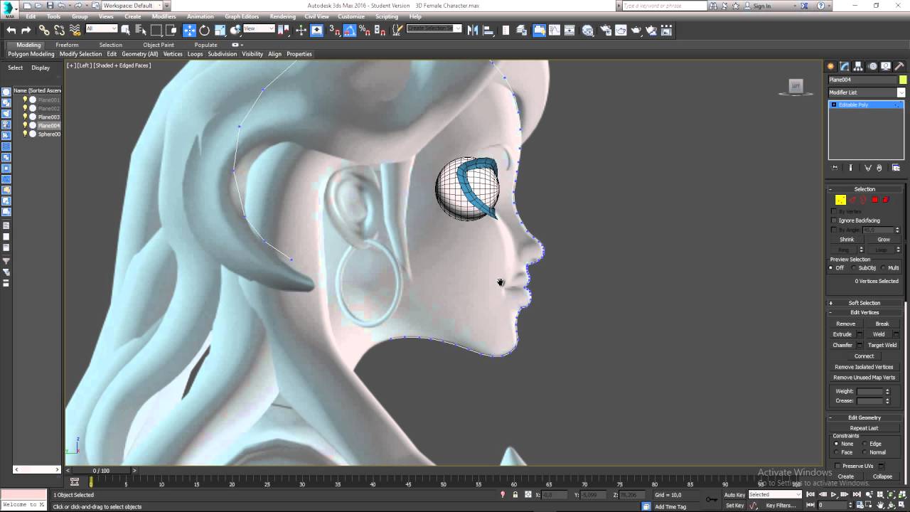 Character Modeling Part 3 Face Profile and Lips - YouTube