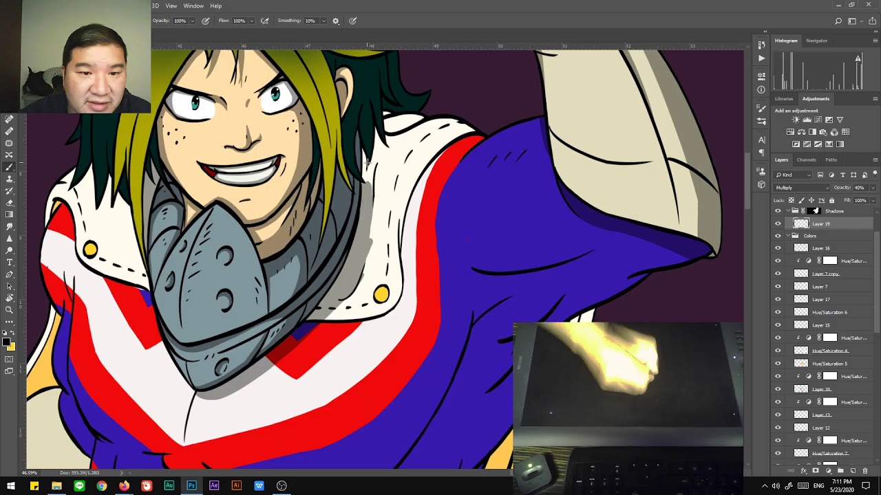 "One 4 All Midoriya" Live Fusion Sketch Part 7 - May23rd 2020 - YouTube