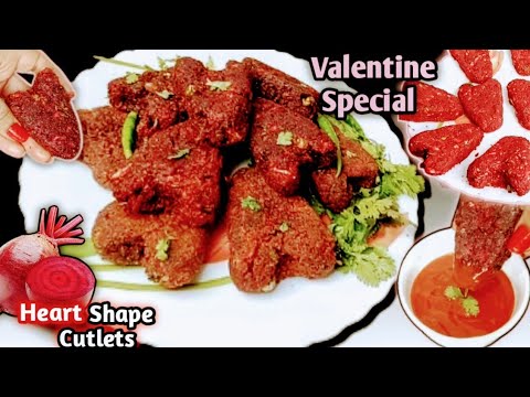 Valentine Special -Without mould heart shape beetroot cutlets |Super ...
