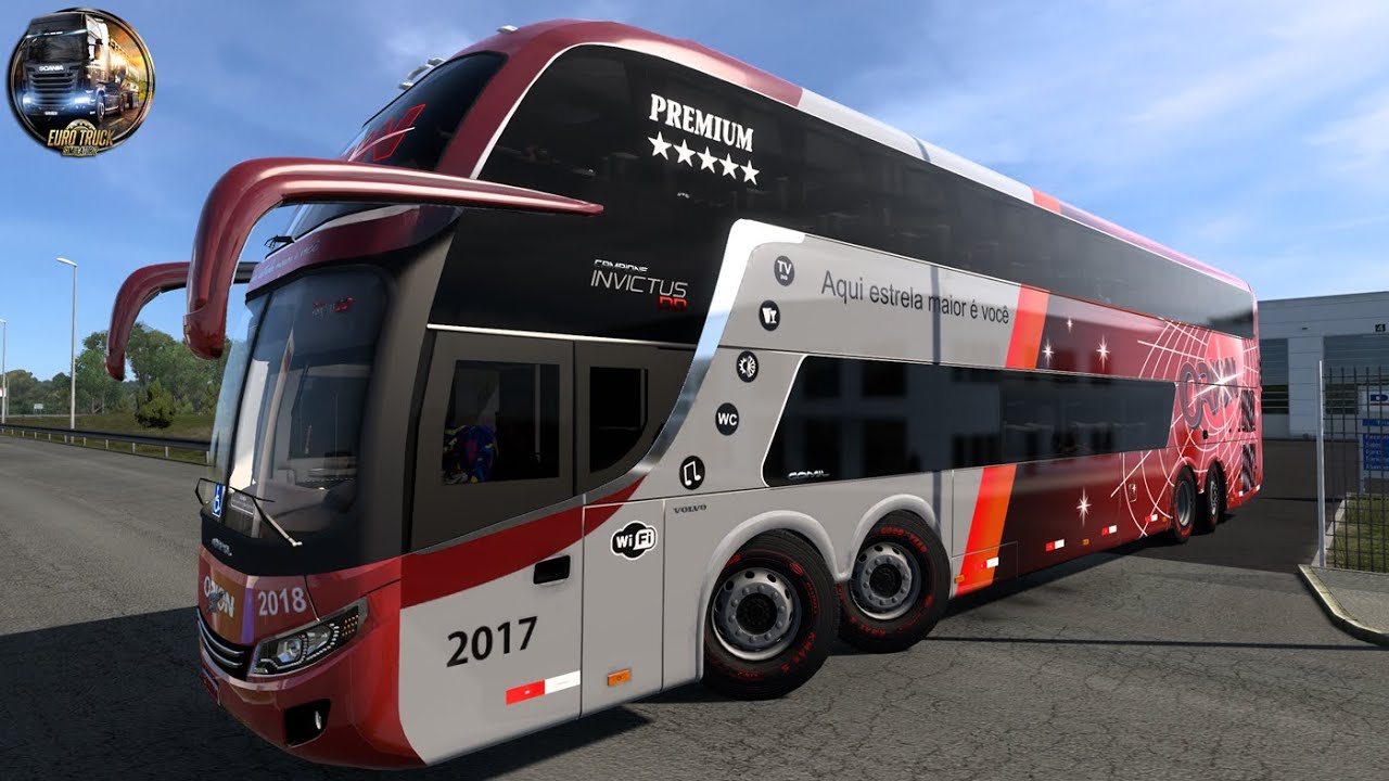 COMIL INVICTUS DD 8×2 VOLVO- Smooth Bus Driving in Europe | Steering ...