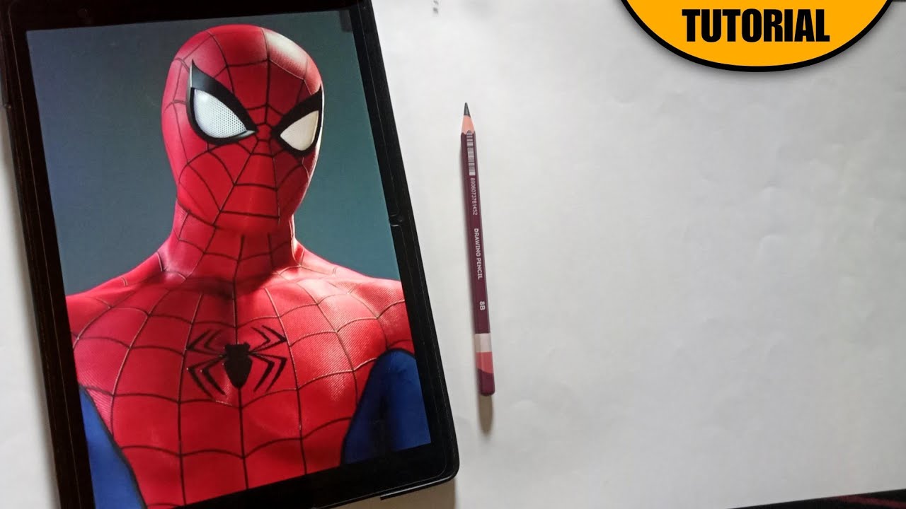 How To Draw Spider Man 🔥 Grid Method Outline Tutorial 😍 - YouTube