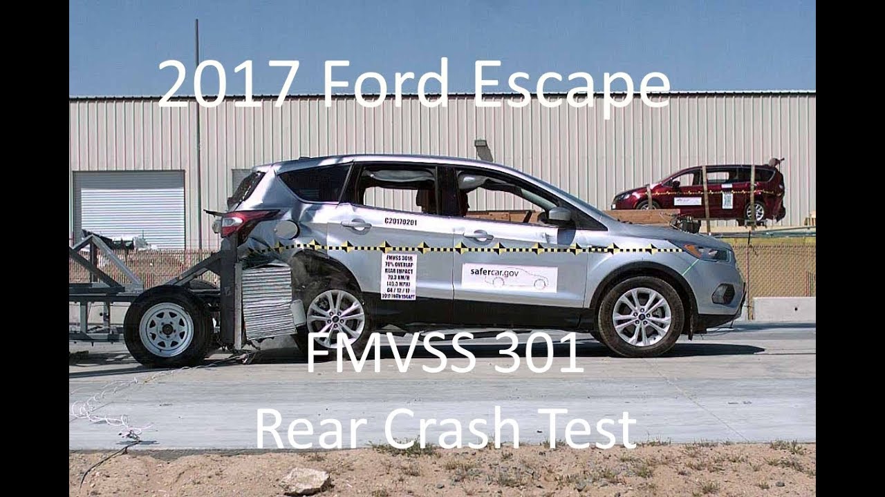 2017-2018 Ford Escape/Kuga FMVSS 301 Rear Crash Test (50 Mph) - YouTube