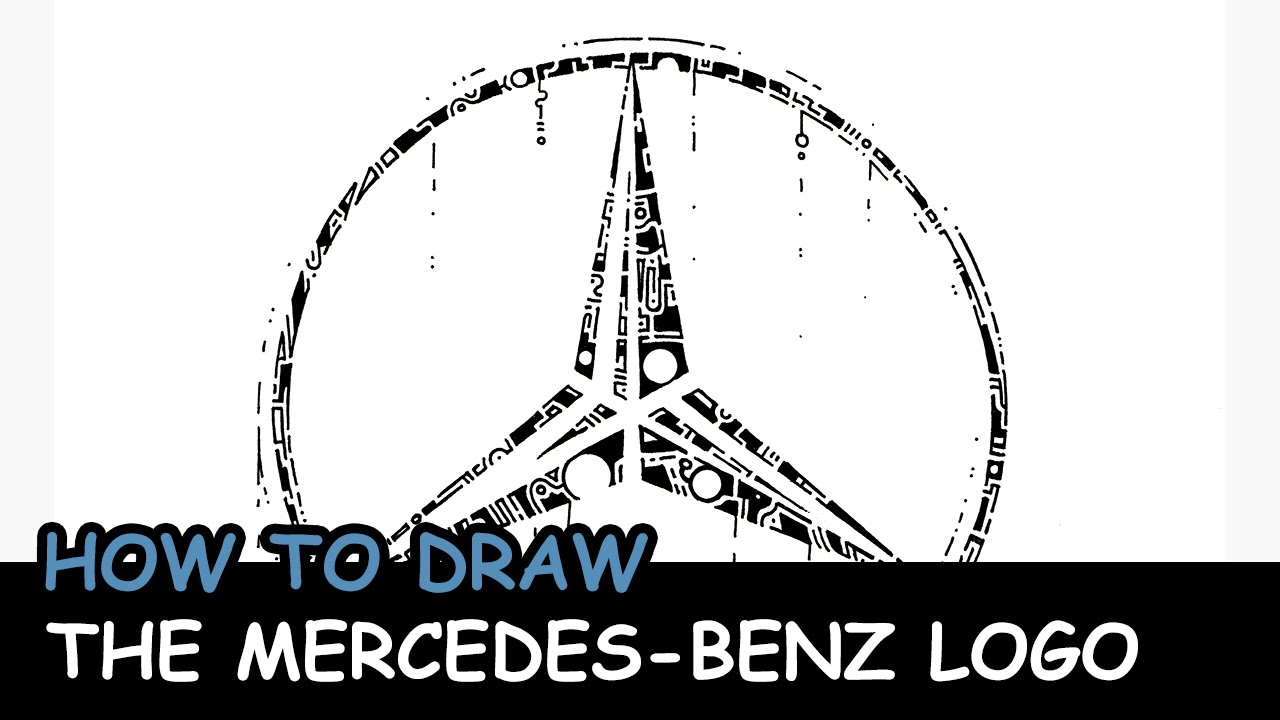 How to draw The Mercedes-Benz logo - YouTube