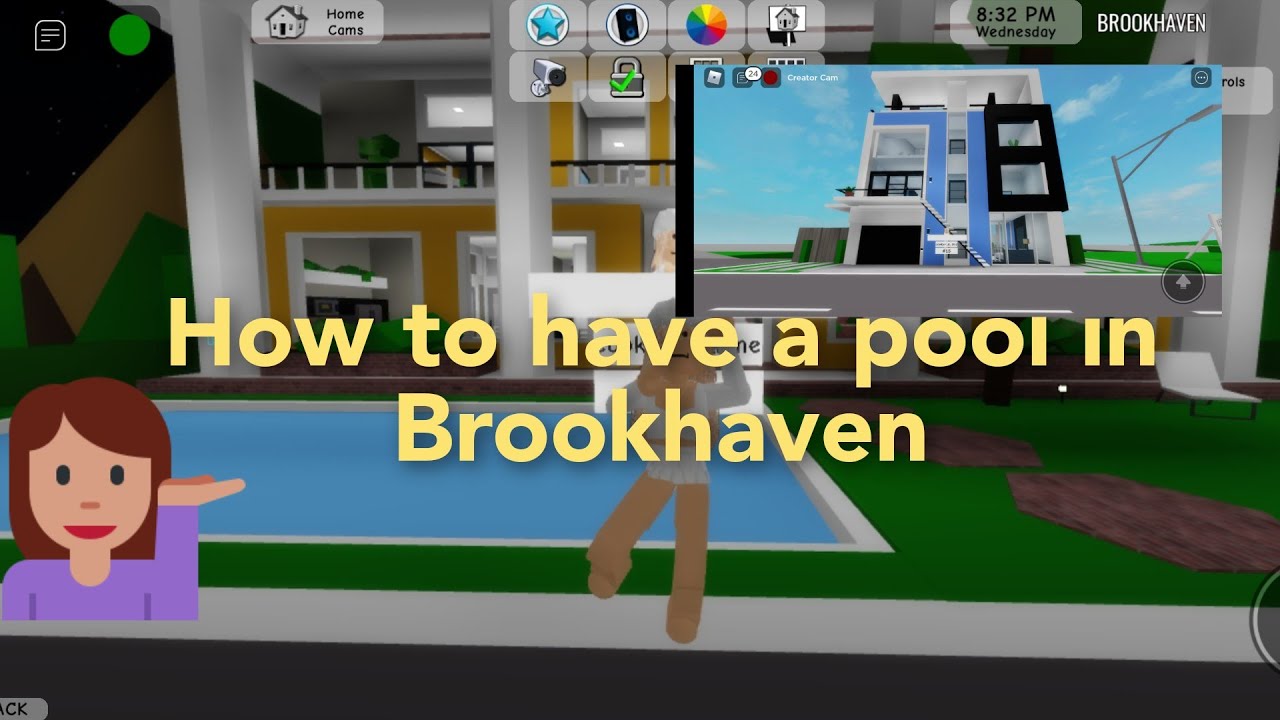 how to have a pool in Brookhaven - YouTube