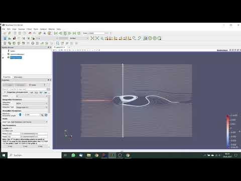 Simulation of the Karman Vortex with Freecad CfdOF - YouTube
