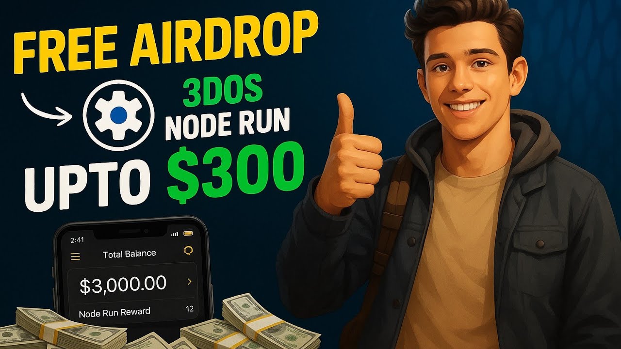 Earn Up to $300 with 3DOS Node Run Airdrop | LIVE AIRDROP | Free Crypto ...